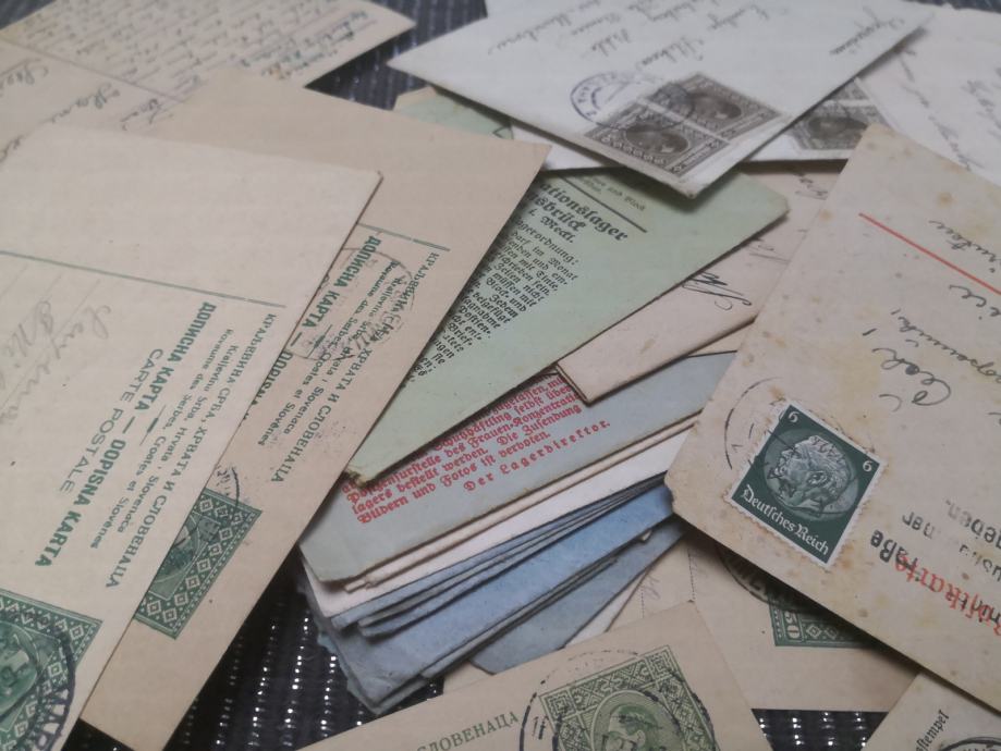 Lot stara pisma,iz 1928 leta, 1940,,,,,stare dopisnice,