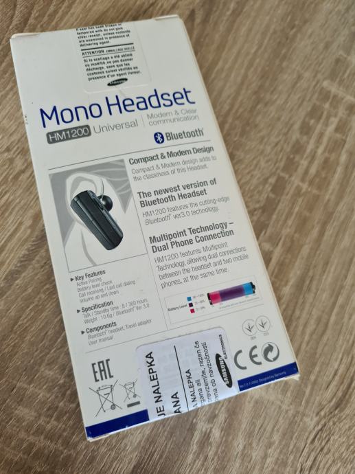Nova brezžična Bluetooth slušalka Samsung HM1200