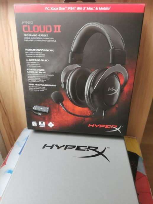 HyperX CLOUD II Gun Metal Titan PRO GAMING SLUŠALKE