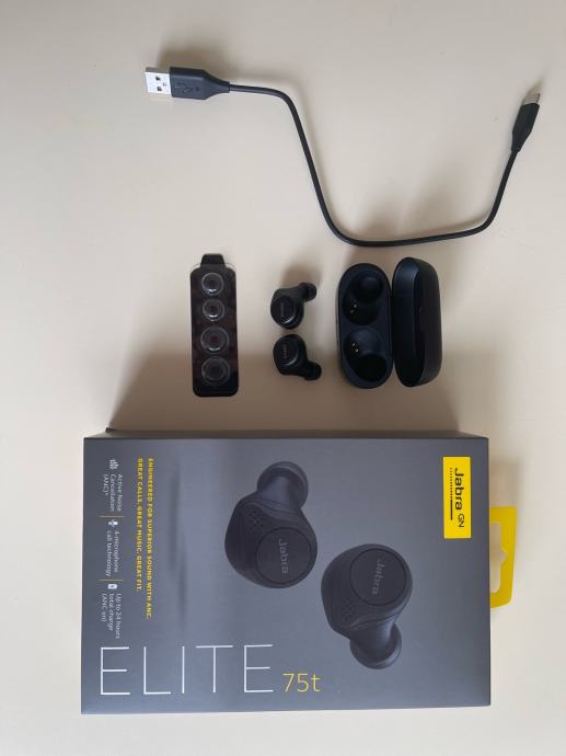 Vrhunske brezžične bluetooth slušalke (za v uho) - Jabra Elite 75t