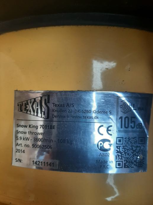SNEŽNA FREZA Texas King 7011BE