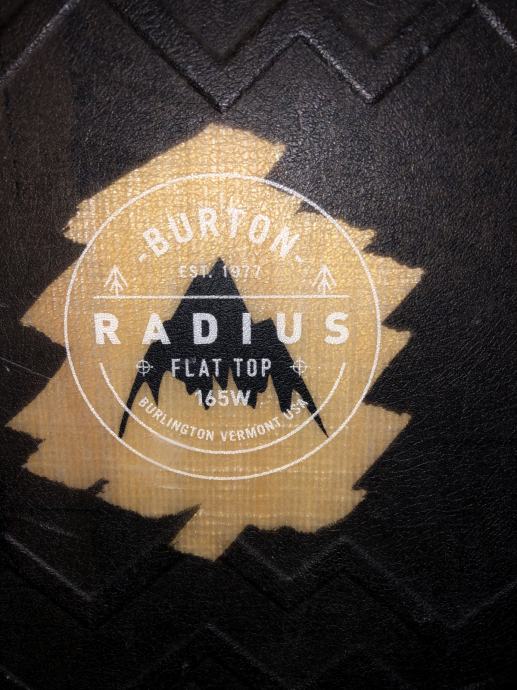 Snowboard Burton - RADIUS, dolžina 165 W, rabljen, odličen