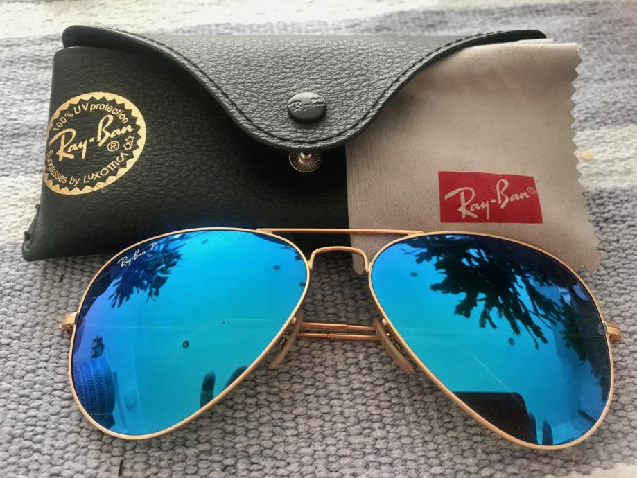 RAY BAN RB3025 Blue Mirrored POLARIZED nikoli nošene