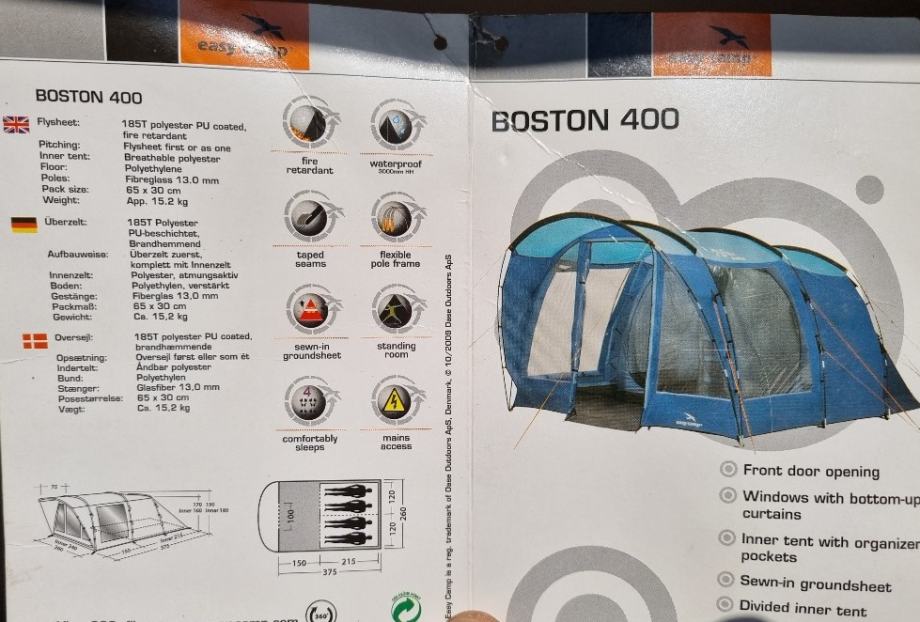 Šotor easycamp Boston 400