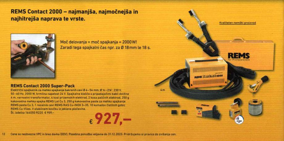 REMS CONTACT 2000 SUPER - PACK, ELEKTRIČNI SPAJKALNIK 2000W