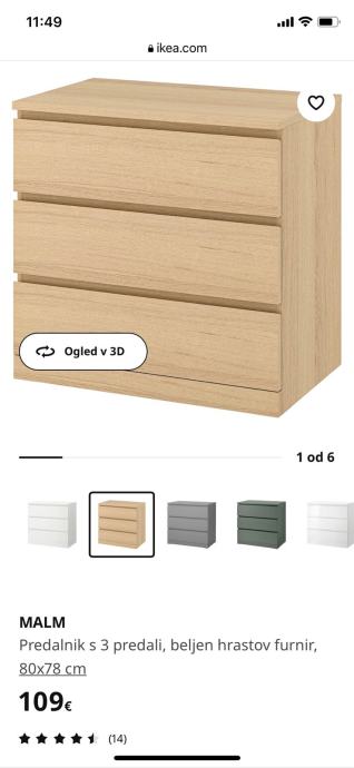Predalnik Ikea Malm