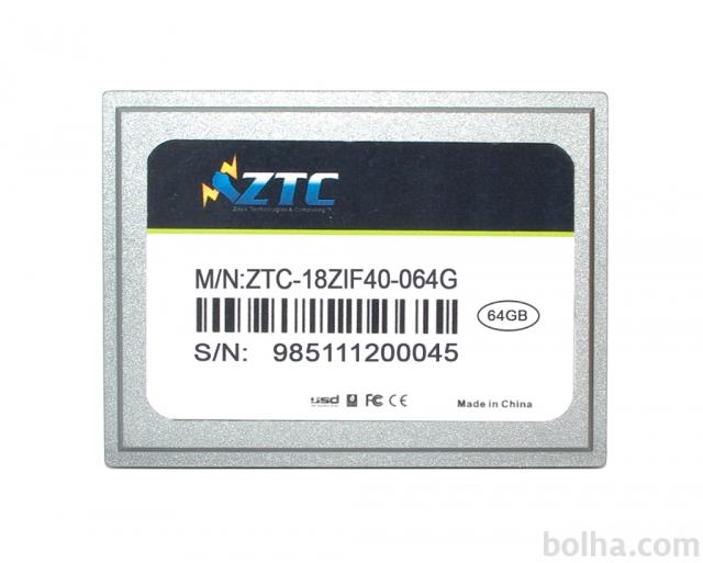 64GB ZTC ciklon 40-pin ZIF 1,8-palčni PATA SSD
