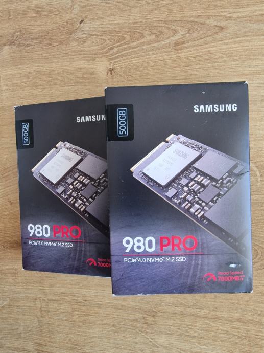 Samsung 980 Pro SSD disk 500 GB, 2 kom, NOVO - 5 let garancije
