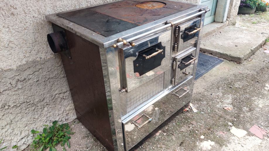 Inox štedilnik na drva