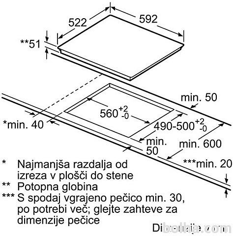 BOSCH PUE611BB2E indukcijska kuhalna plošča