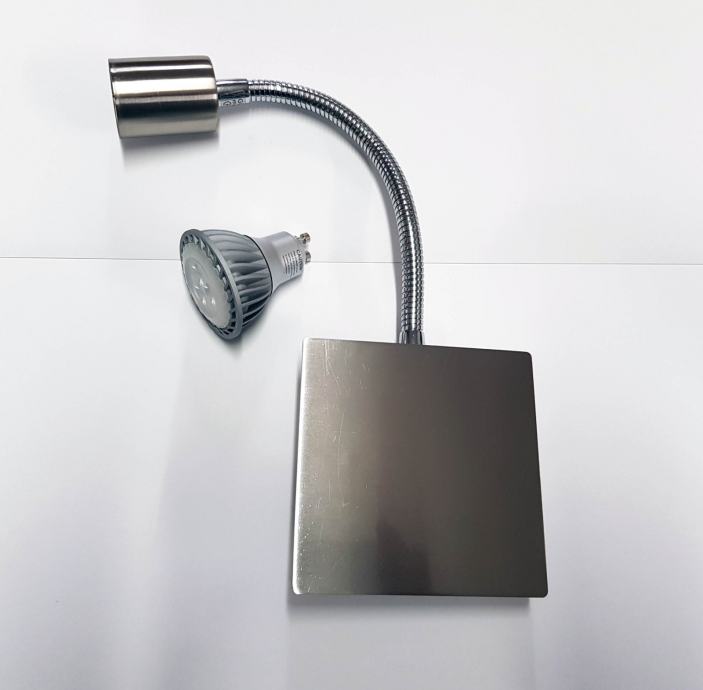 Fleksibilna stenska svetilka Esto z stikalom grlo GU10 Inox LED