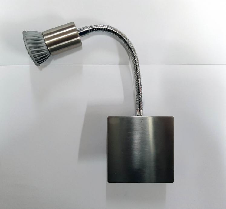 Fleksibilna stenska svetilka Esto z stikalom grlo GU10 Inox LED