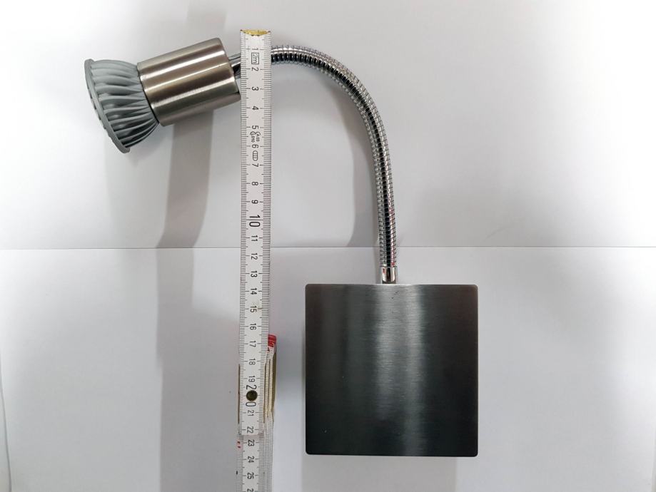 Fleksibilna stenska svetilka Esto z stikalom grlo GU10 Inox LED