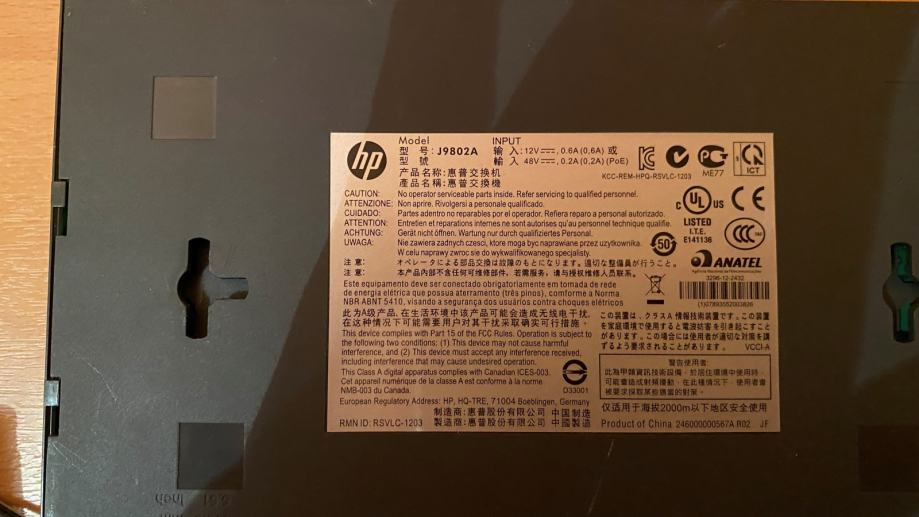 HP ProCurve 1810-8G (J9802A), Switch, mrežno stikalo