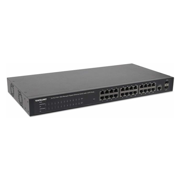 INTELLINET 24-portno PoE gigabitno stikalo z spletnim upravljanjem, 2