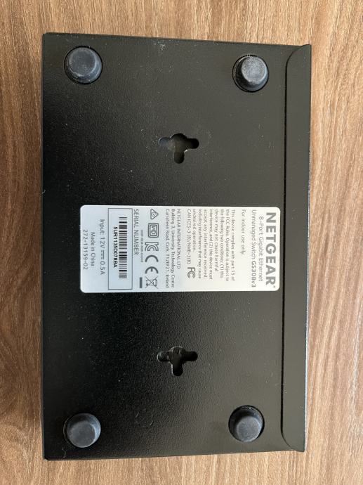 Pametno mrežno stikalo Netgear Gs308 v3, 8 portno, gigabitno