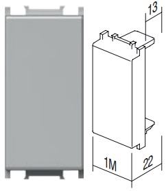TEM ČATEŽ modul polnilo 1M srebrno - TM21ES