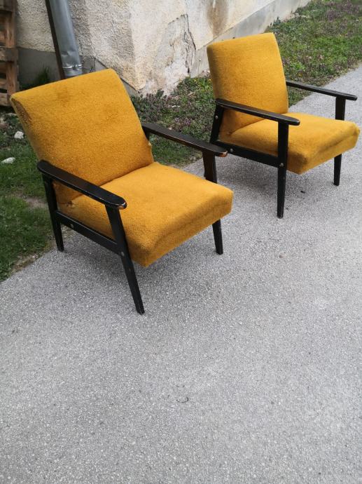 2 vintage fotelja počivalnika,retro počivalnik,Jugoslavija,stol,stola