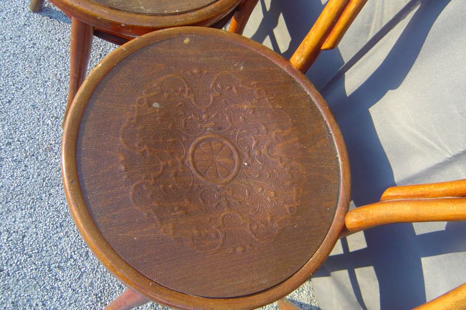 ORIGINAL THONET STOLI 4x, STARINSKI MASIVEN BUKOV RETRO STOL TONET