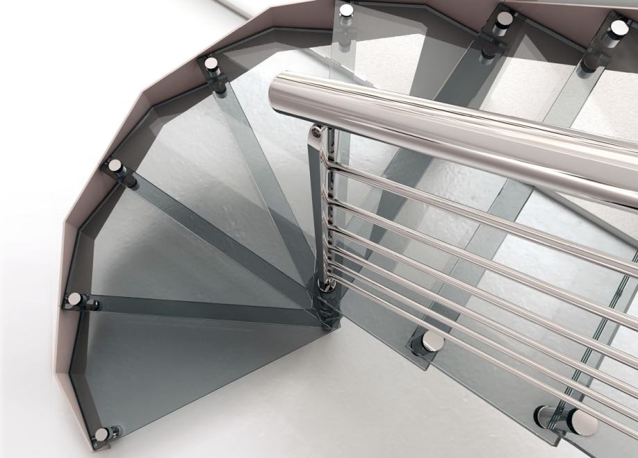 Notranje steklene stopnice št. D-14