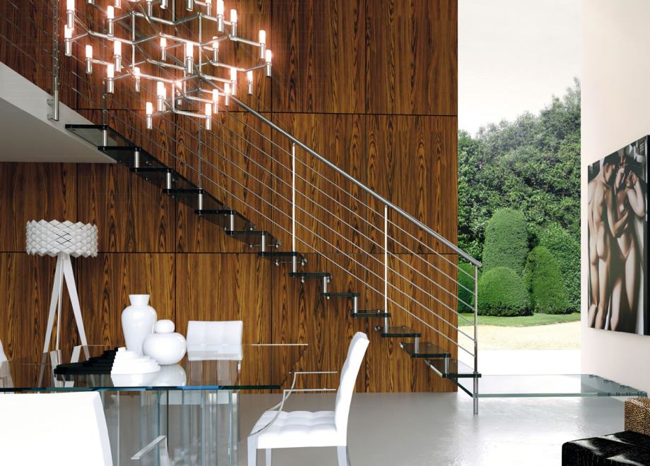 Notranje steklene stopnice št. D-18