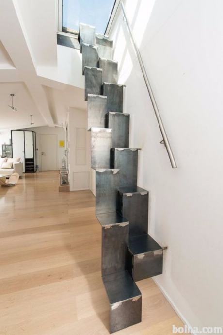 Stopnice jeklene račje kovinske modern design interier