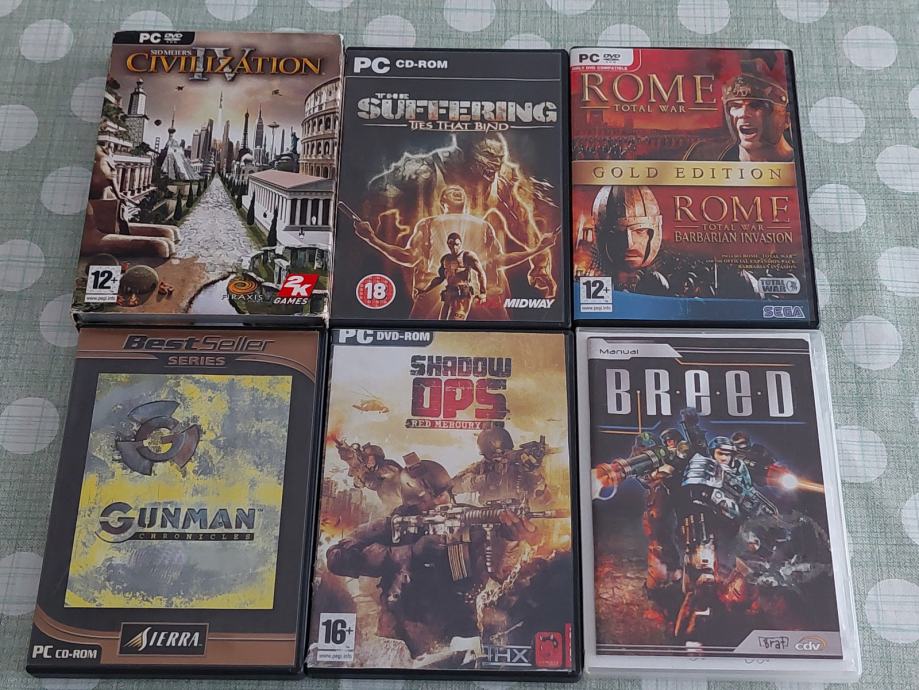 PC IGRE,IGRICE,STRELSKE,FANTAZIJSKE,48 PC IGER BREZ KOD,LICENČNIH ŠT.