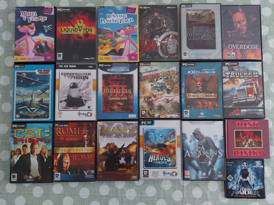 PC IGRE,IGRICE,STRELSKE,FANTAZIJSKE,48 PC IGER BREZ KOD,LICENČNIH ŠT.