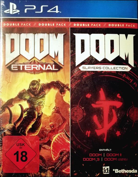 PS4 double pack: DOOM Eternal + Doom Slayers Collection (5 iger)