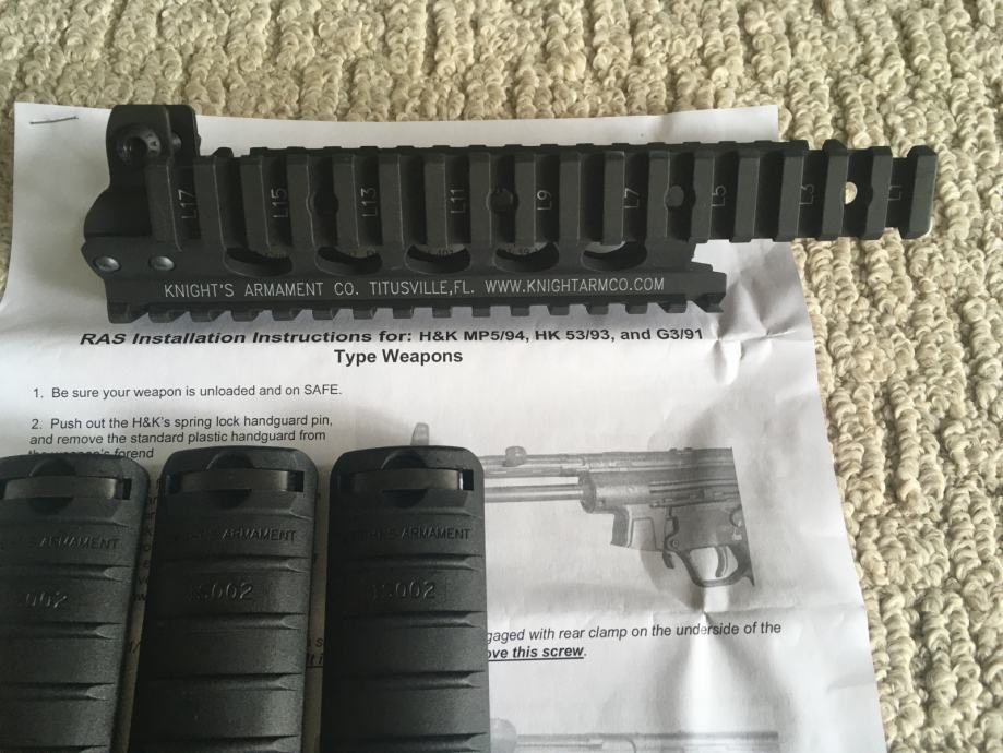 KNIGHTS ARMAMENT H&K MP5 RAS HANDGUARD