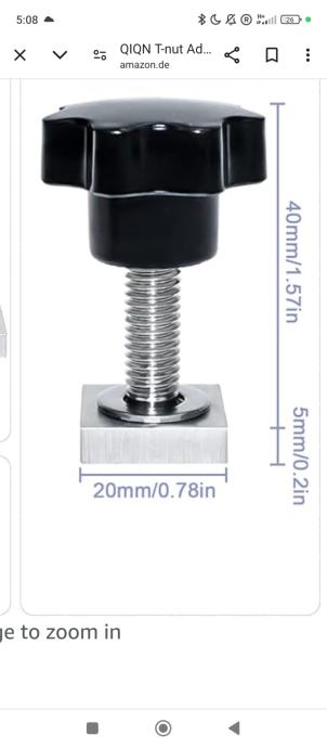 T-Nut vijak M8