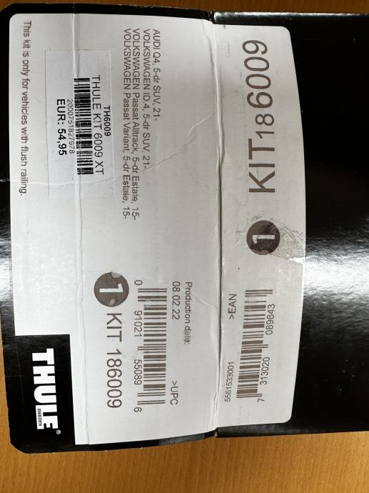 Thule KIT 186009 za strešne nosilce