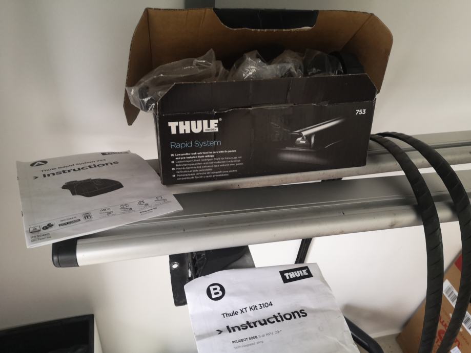 Thule Wingbar evo, noge Thule 753 in kit 3104, Peugeot