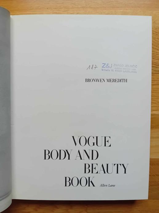 Vogue Body and Beauty Book, 1982, iz knjižnice Zmaga Jelinčiča