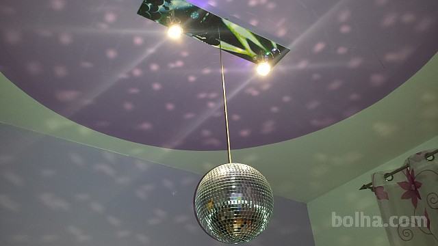 led, halogen ali led disko stropna vrtljiva luč,obseg 35 cm