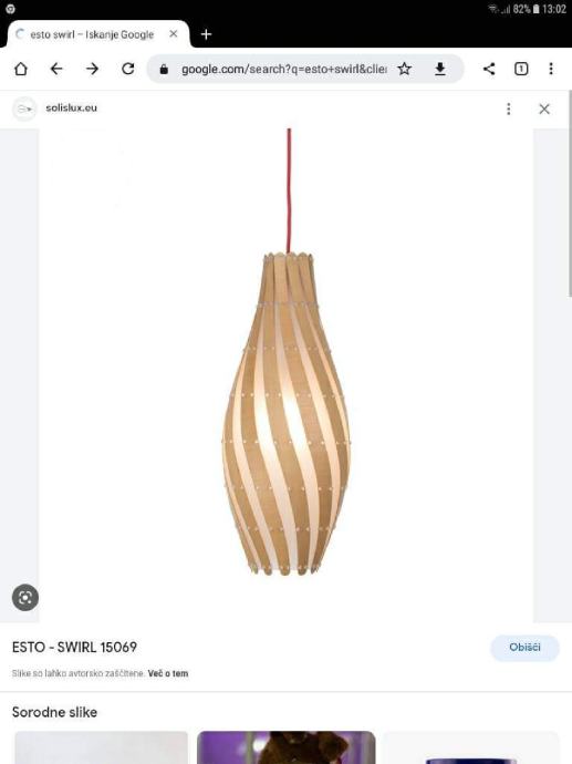 Lestenec SWIRL nov prodam