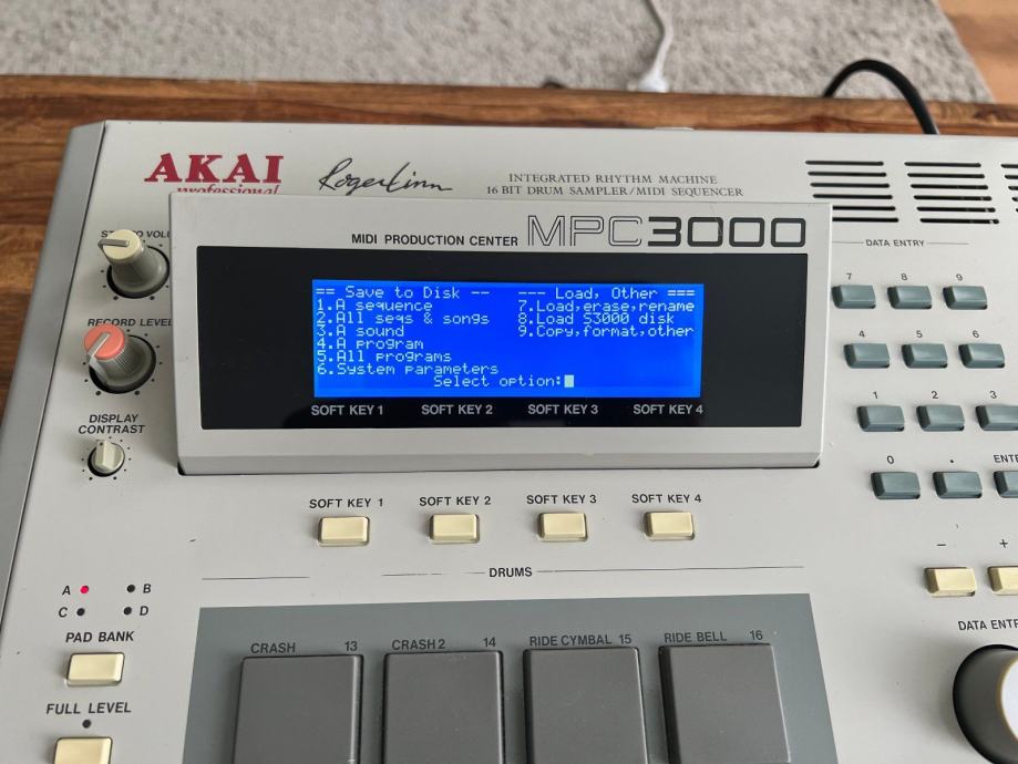 Akai MPC 3000, LED Display, SD Cardreader, 230Volt