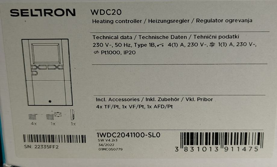 Vremensko voden regulator SELTRON WDC20 s tipali KPL. - NOV