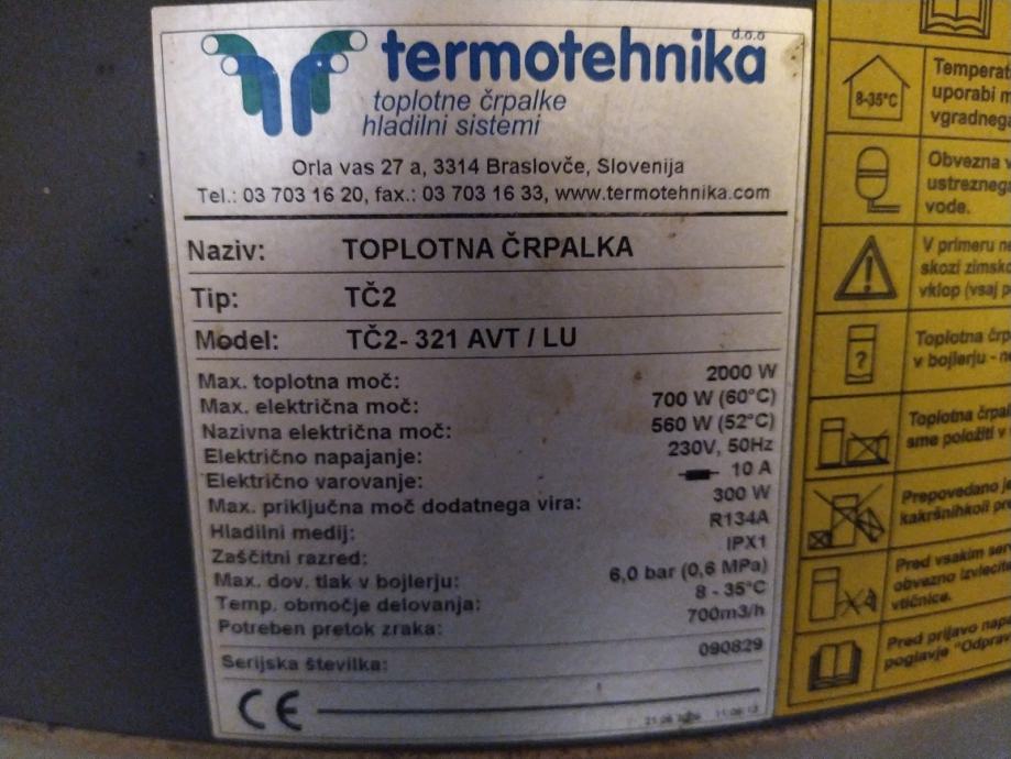 Toplotna Črpalka termotehnika