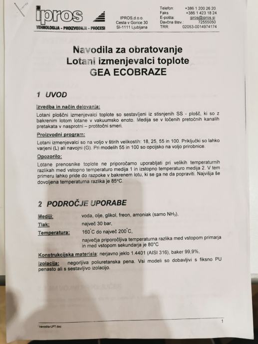 Toplotni izmenjevalec za centralno ogrevanje