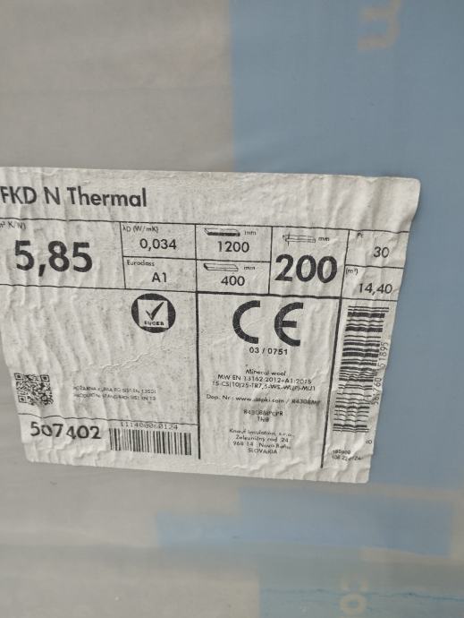 Kamena volna za fasado FKD-N Thermal