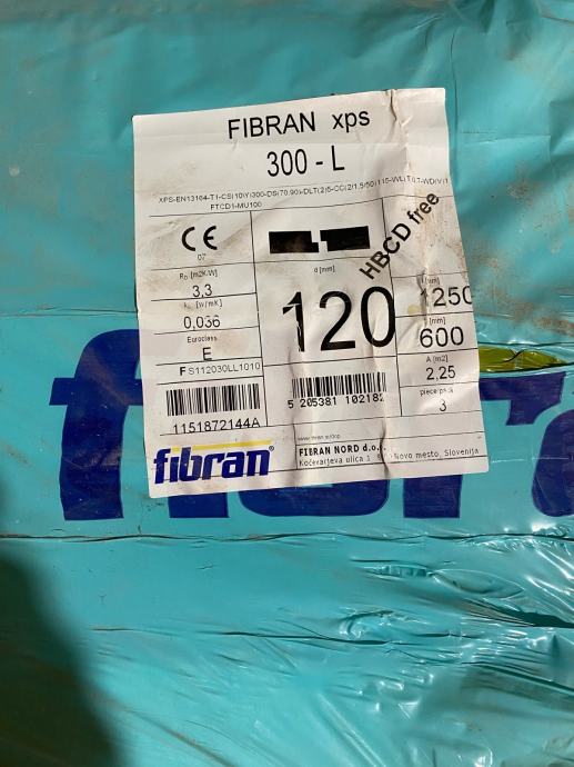 Stirodur fibran XPS 300-L, debelina 12cm, s preklopmom