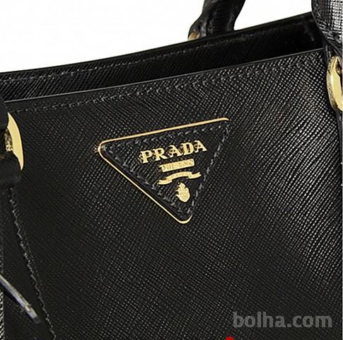 Prada črna torbica, lak safiano črno usnje
