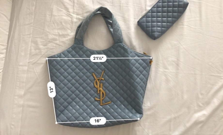 YSL Saint Laurent Baby blue usnjena Ženska torbica