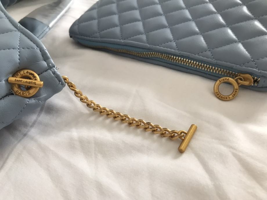 YSL Saint Laurent Baby blue usnjena Ženska torbica