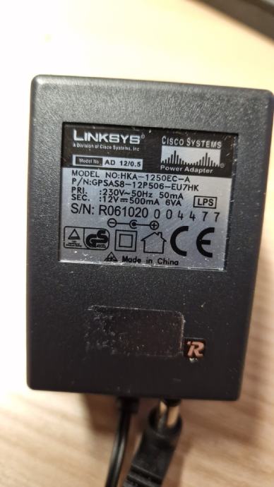 Napajalnik, adapter Linksys, Cisco original