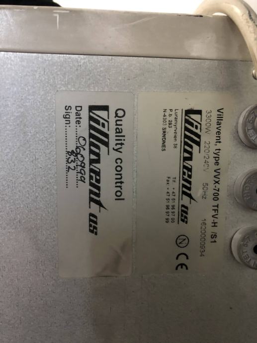 PREZRAČEVALNI SISTEM VILLAVENT VVX 700