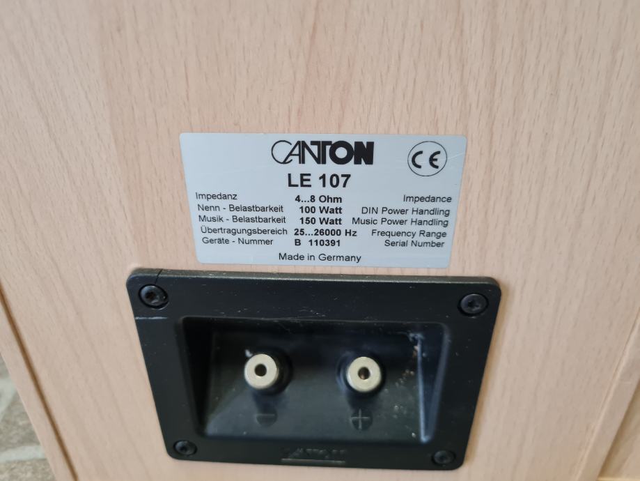 CANTON LE 107, stoječi trosistemski zvočniki, 100/150 W