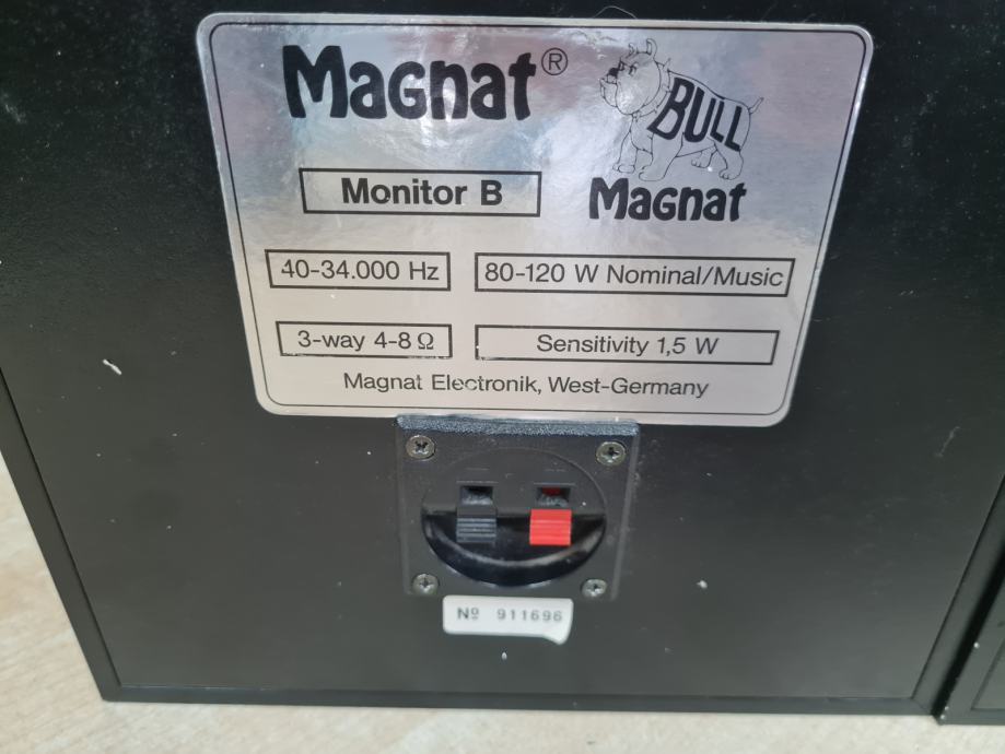 MAGNAT MONITOR B, trosistemski zvočniki, 80/120 W