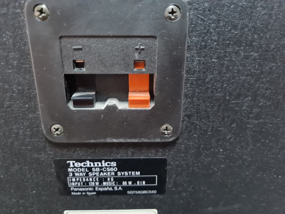 TECHNICS SB-CS60, trosistemski zvočniki, 60/120 W